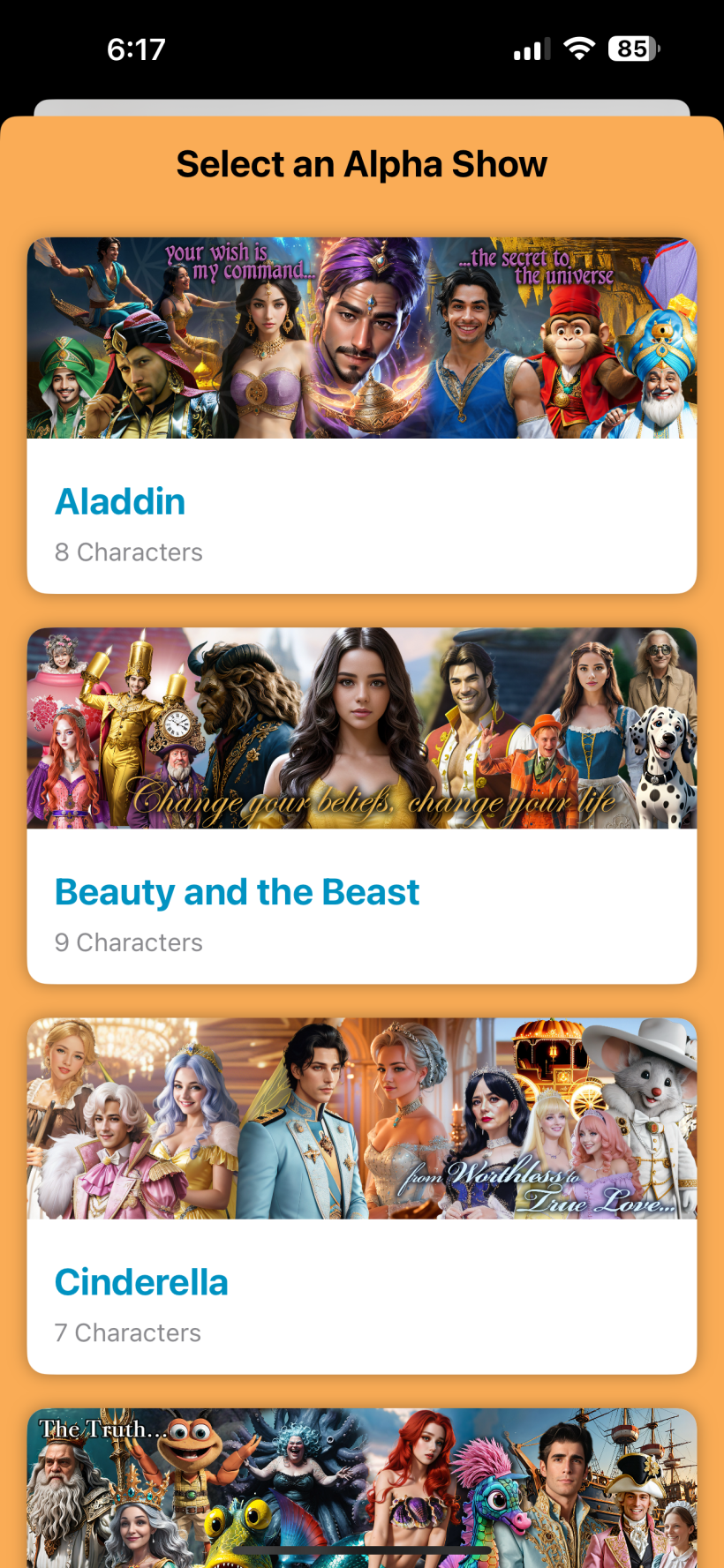 Alpha Shows App – Messages – Alpha Shows